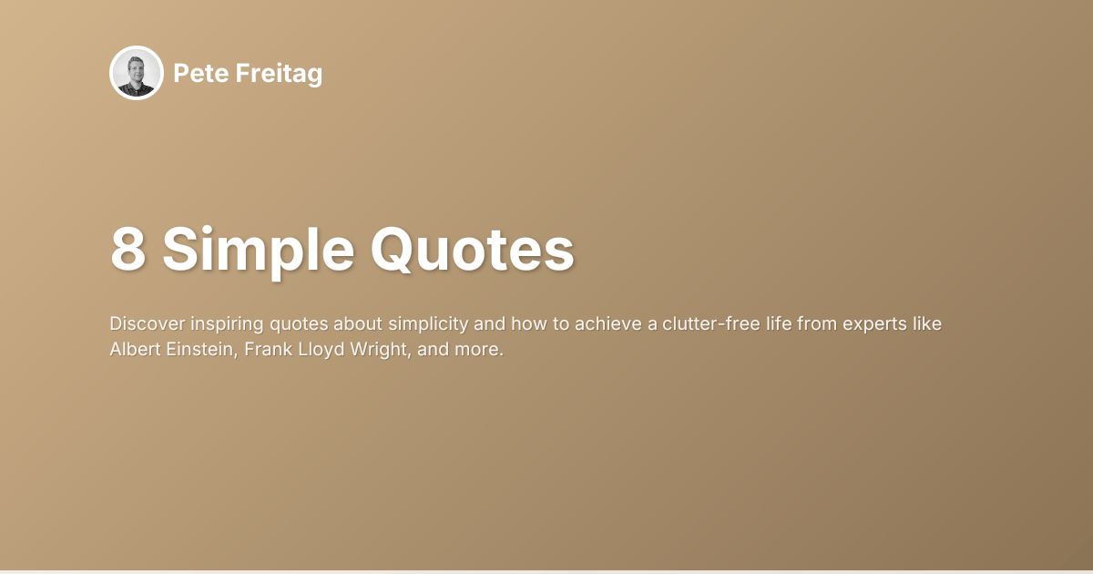 8 Simple Quotes