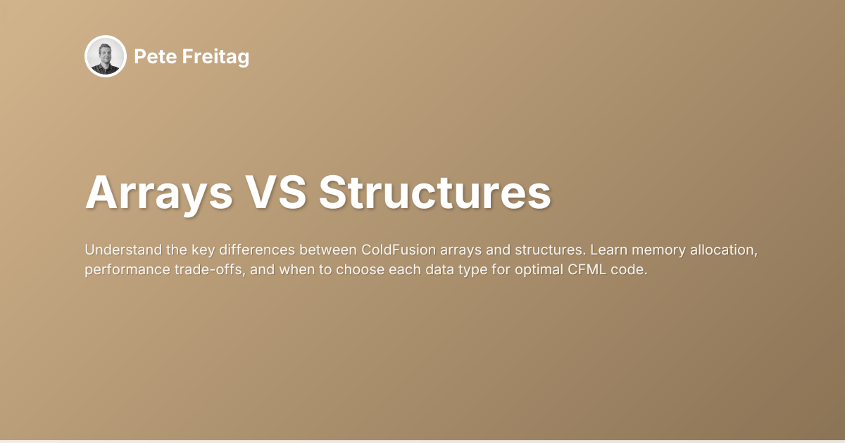 Arrays VS Structures