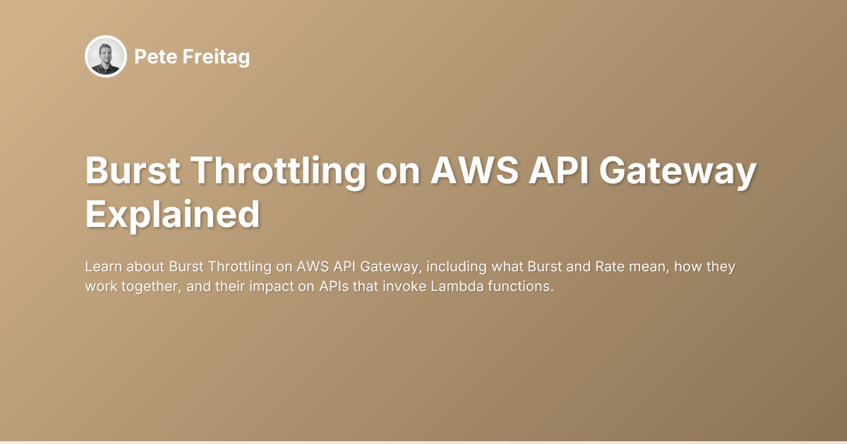 Burst Throttling on AWS API Gateway Explained