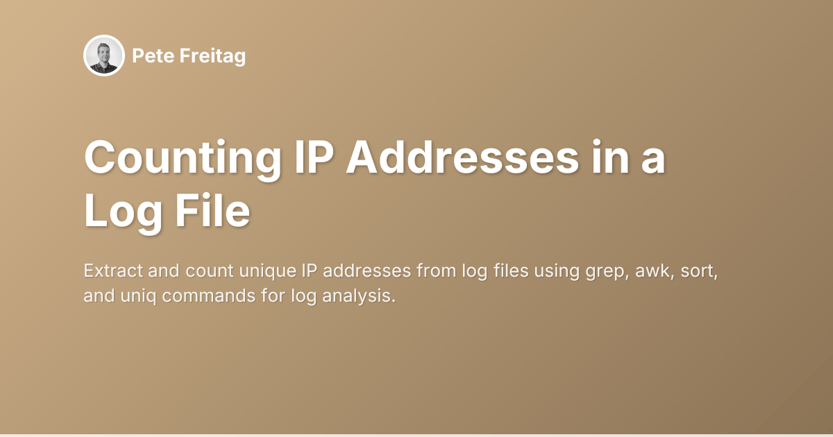Counting IP Addresses in a Log File