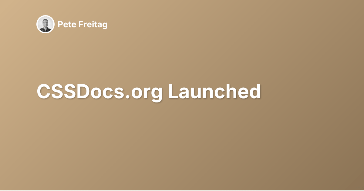 CSSDocs.org Launched