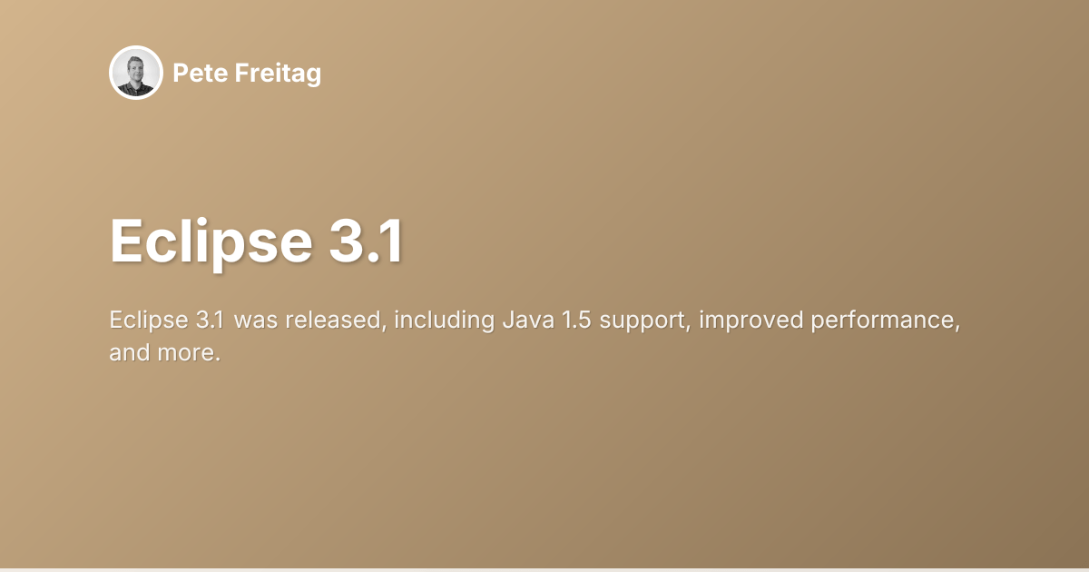 Eclipse 3.1