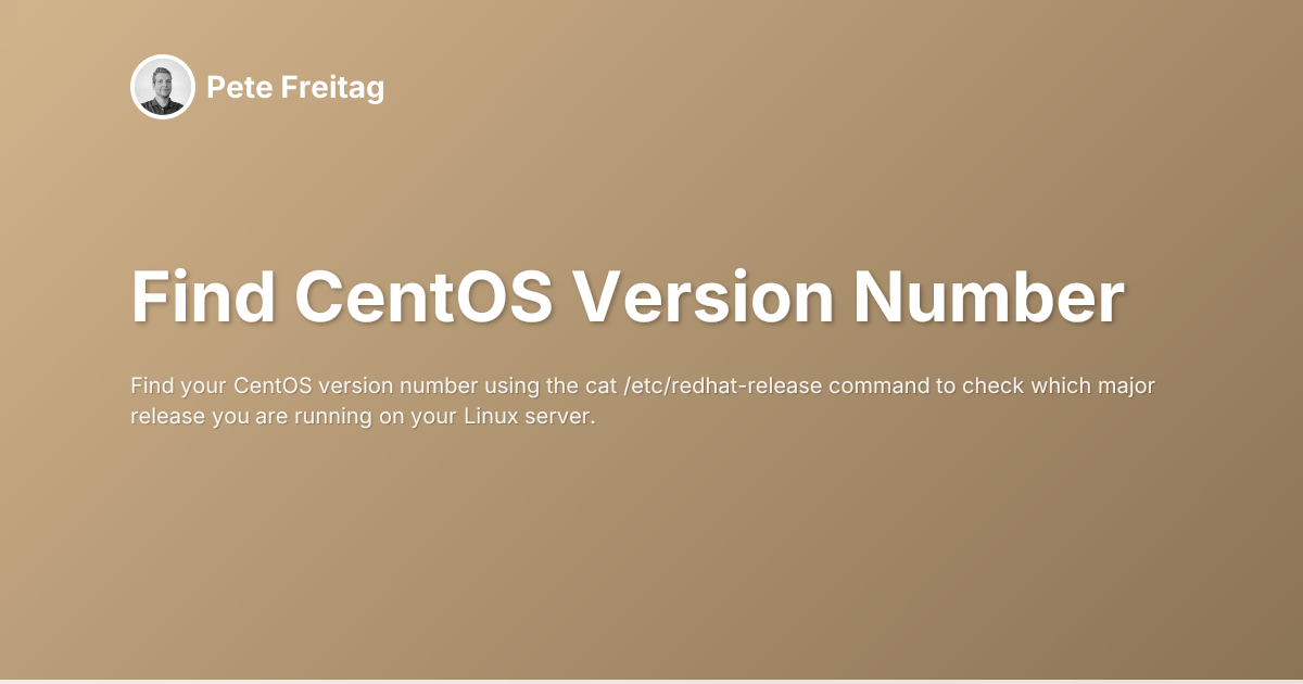 Find CentOS Version Number