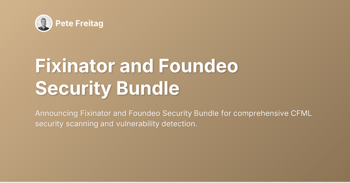 Fixinator and Foundeo Security Bundle