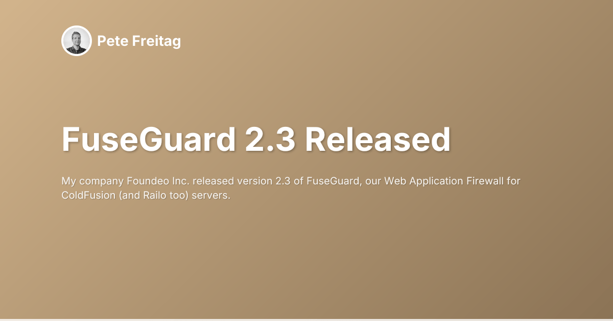 FuseGuard 2.3 Released