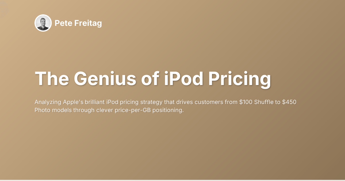 The Genius of iPod Pricing