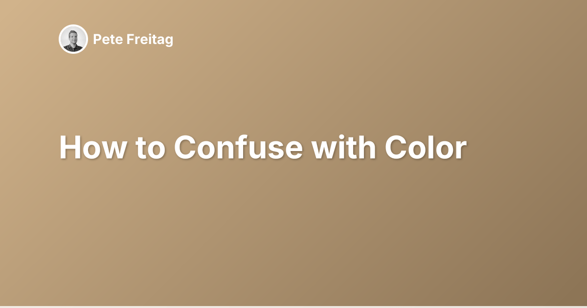 How to Confuse with Color