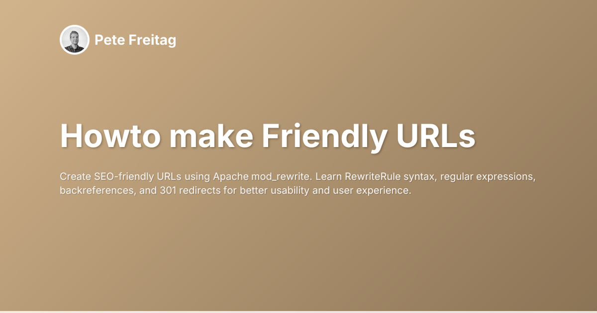 Howto make Friendly URLs