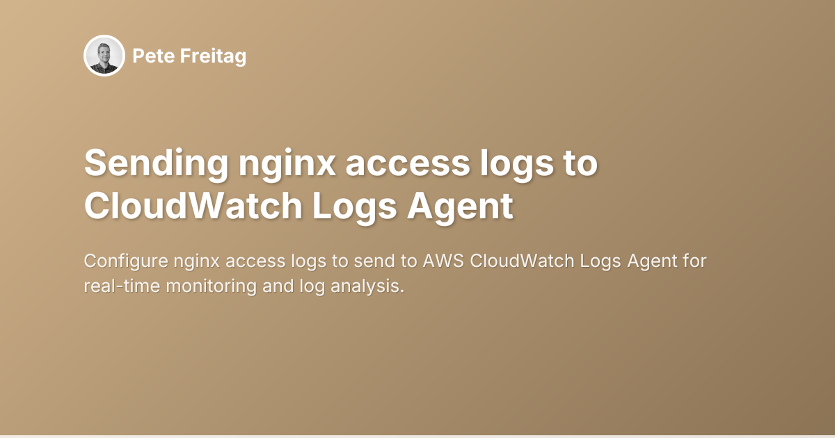 Sending nginx access logs to CloudWatch Logs Agent