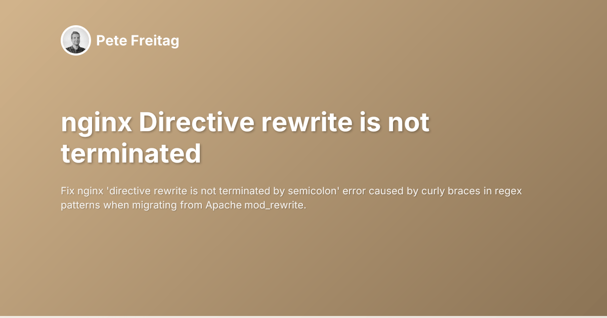 nginx Directive rewrite is not terminated