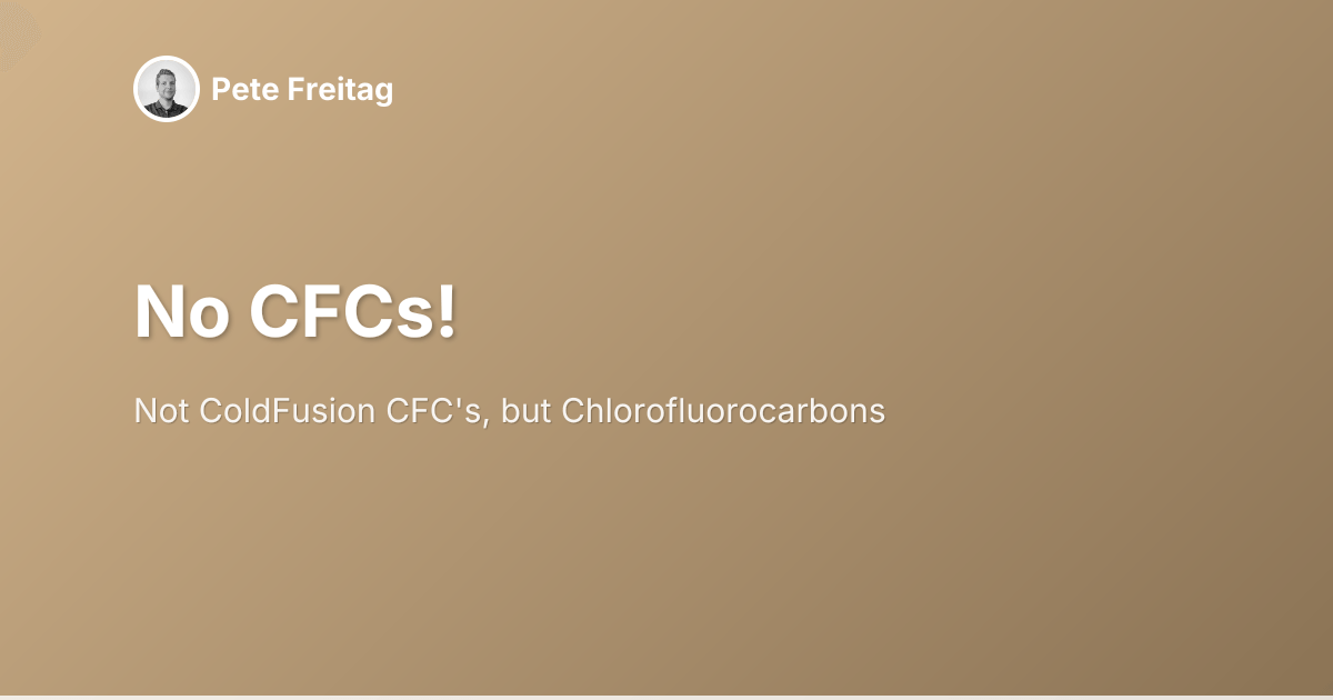 No CFCs!