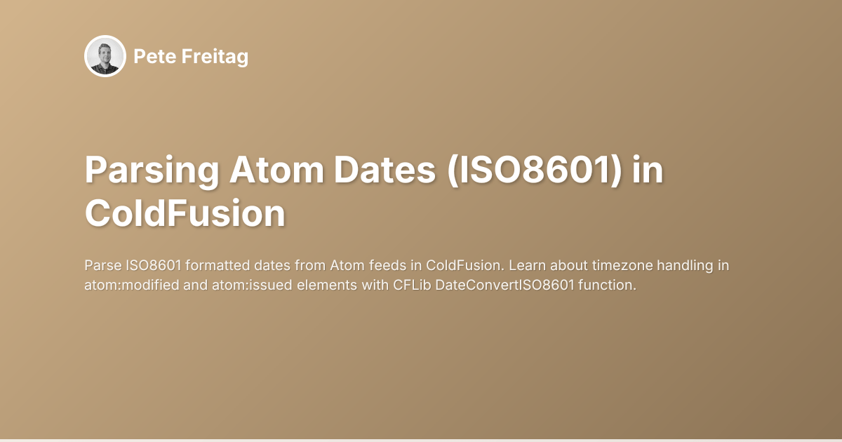 Parsing Atom Dates (ISO8601) in ColdFusion