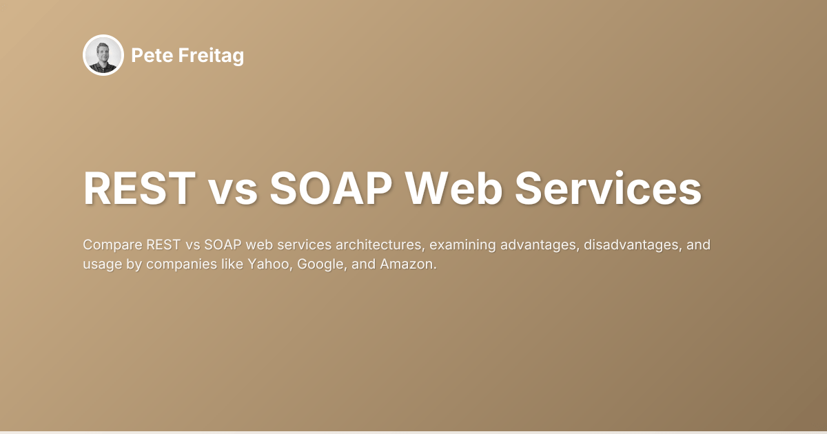 REST vs SOAP Web Services