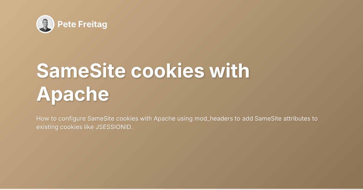 SameSite cookies with Apache