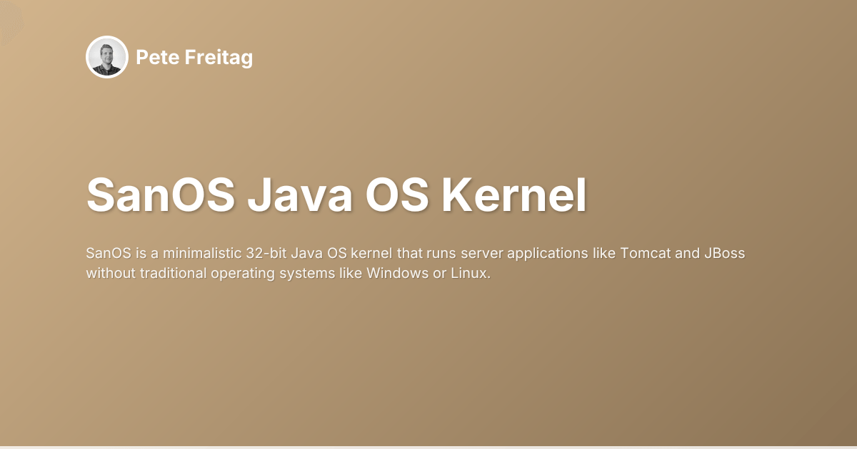SanOS Java OS Kernel