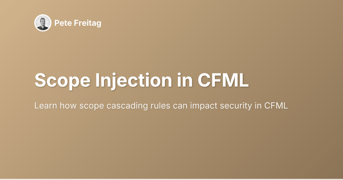 Scope Injection in CFML