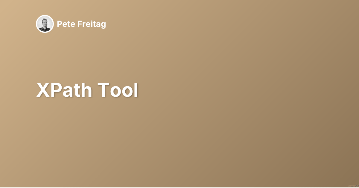 XPath Tool